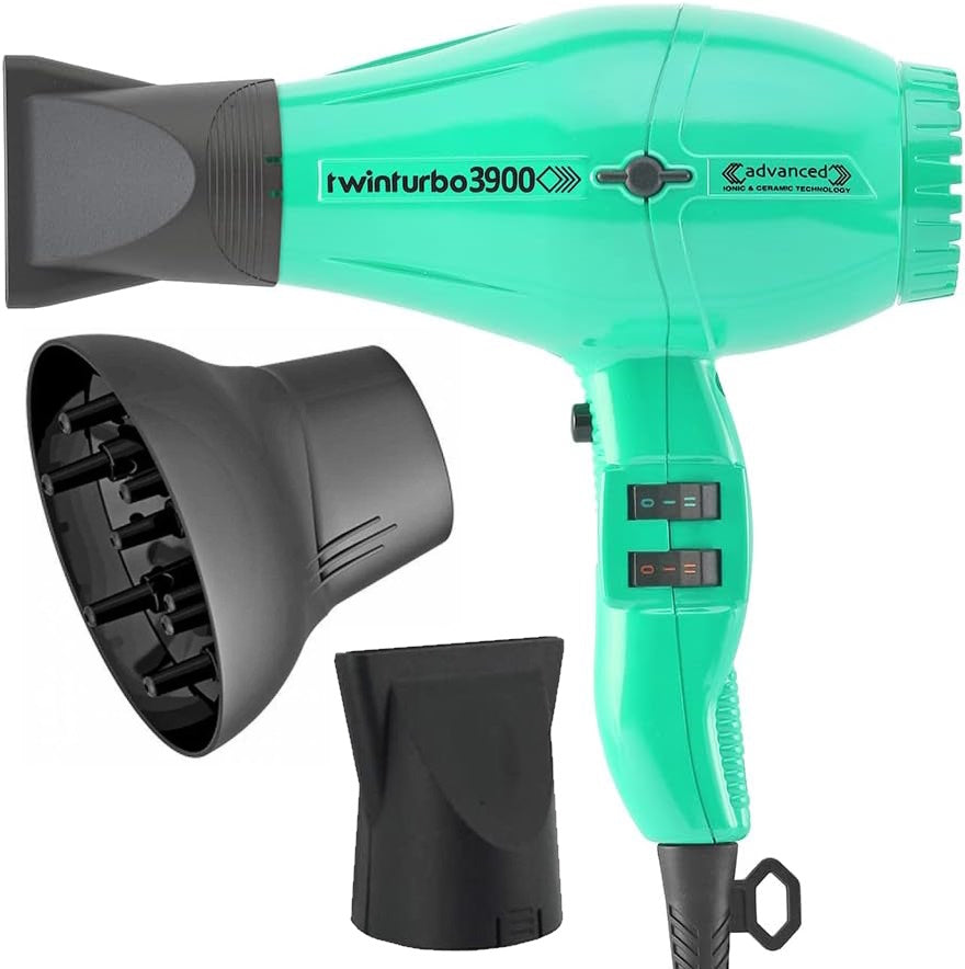 Turbo Power Blue Emerald Twin Turbo 3900 Advanced Hair Dryer – Simply ...